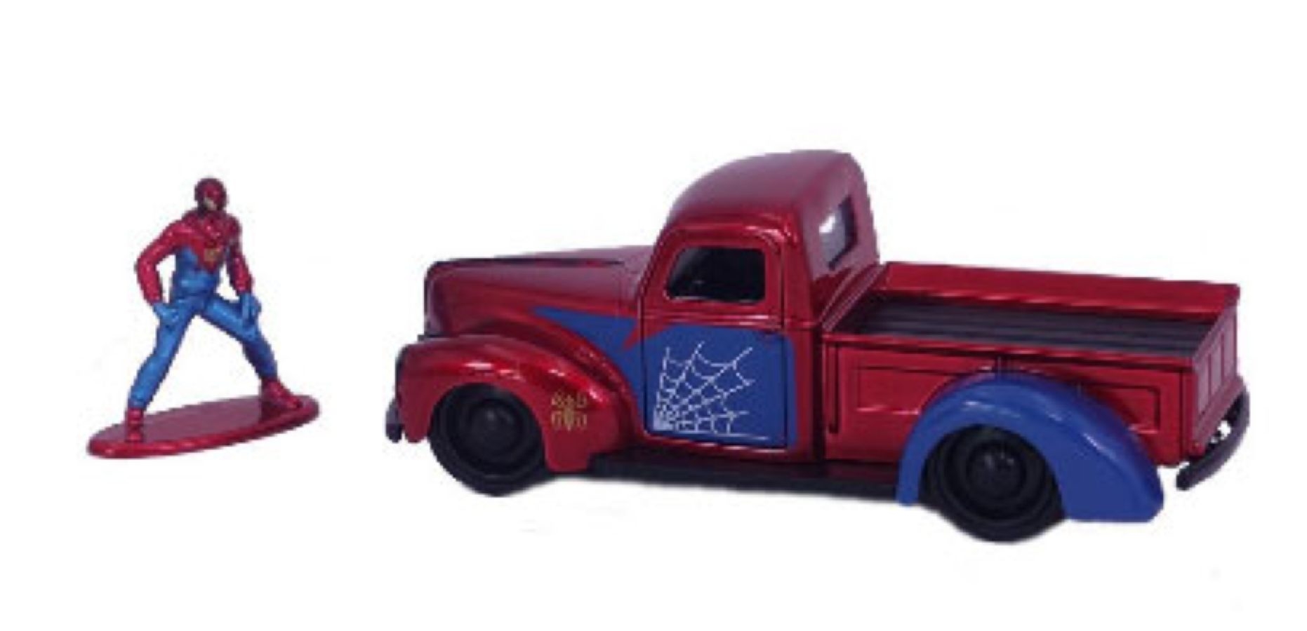 SPIDERMAN – 1941 FORD PICK UP (w/ Figure) 1:32 DIE-CAST – Impact Comics