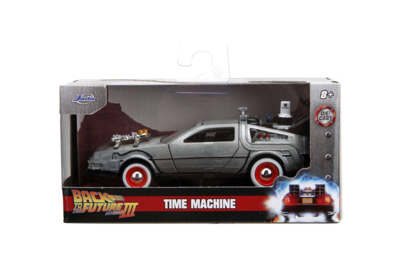 BACK TO THE FUTURE Part 3 - DELOREAN Time Machine 1:32 Scale Die-Cast ...