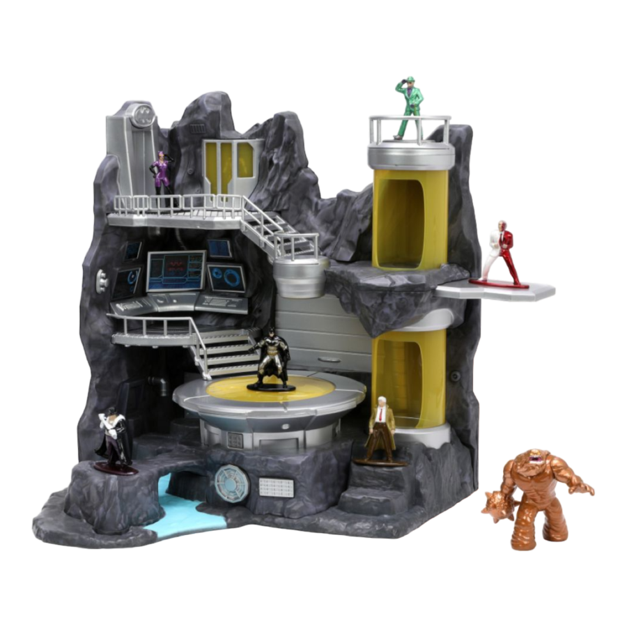 DC Comics - BATMAN'S BATCAVE NanoScene w/ 7 Die-Cast Figures - Impact ...